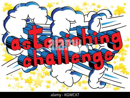 Challenge - Comic book style word on abstract background Stock Vector ...