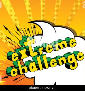 Challenge - Comic book style word on abstract background Stock Vector ...