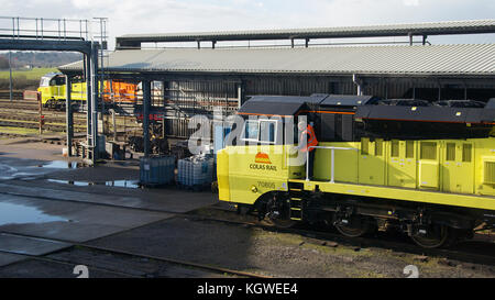 Colas Rail Class 70 locomotive at Eastleigh Depot Stock Photo - Alamy