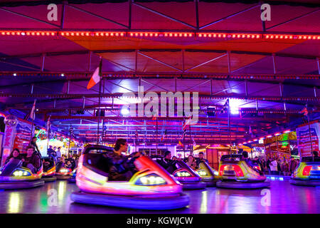 dodgem ride in fairground Stock Photo - Alamy