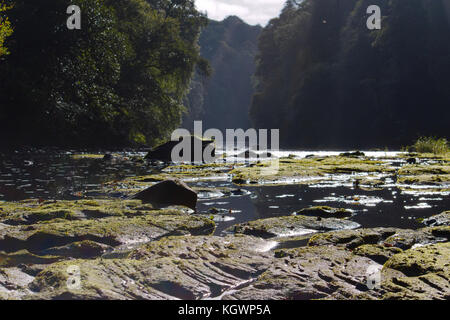 Sandstone riverbed , River Ayr, Peden's Cove, Failford, South Ayrshire ...