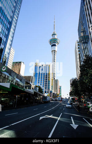 Downtown Auckland with high rise buildings, Auckland, North Island, New ...