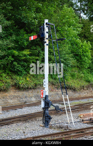 Semaphore signal The traditional British railway signal Stock Photo - Alamy