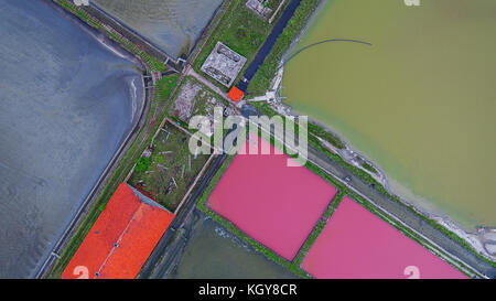 Aerial view of Salt natural mine Stock Photo - Alamy