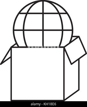 Global sphere inside box design Stock Vector Image & Art - Alamy
