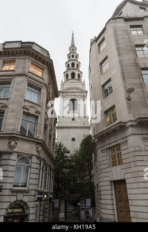 The famous spire of St. Brides Church in Fleet Street, London. The ...