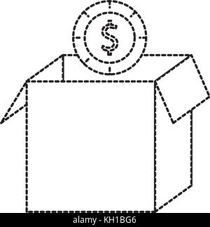 Coin inside box design Stock Vector Image & Art - Alamy