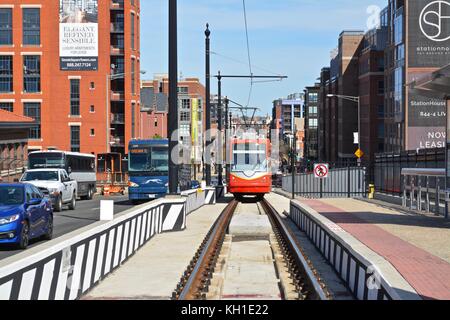 The Washington D.C. streetcar seen at its Union Station Terminus in ...
