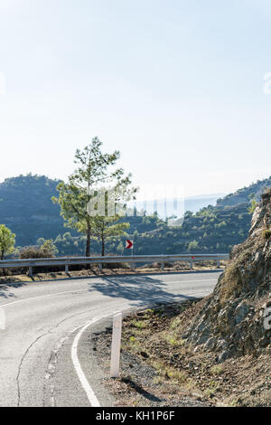 View of road to Stavrovouni monastery Stock Photo - Alamy
