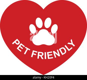 Pets allowed, pet friendly sign with dog symbol and text, vector Stock ...