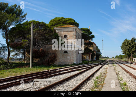 Abandoned rail station near Altamura, Apulia region. Italy Stock Photo ...