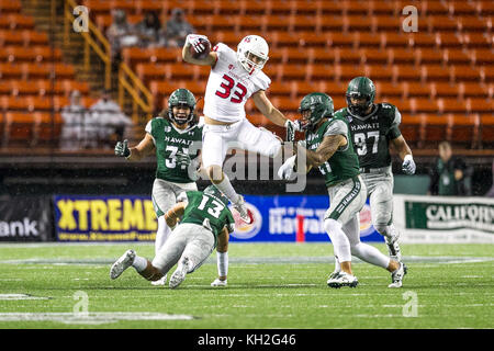 November 11, 2017 - Fresno State Bulldogs running back Josh Hokit #33 ...