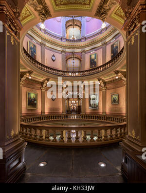 Interior of the rotunda in the Michigan State Capitol building Stock ...