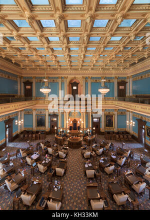 Senate chamber of the Michigan State Capitol in Lansing, Michigan Stock ...