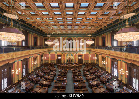 Senate chamber of the Michigan State Capitol in Lansing, Michigan Stock ...