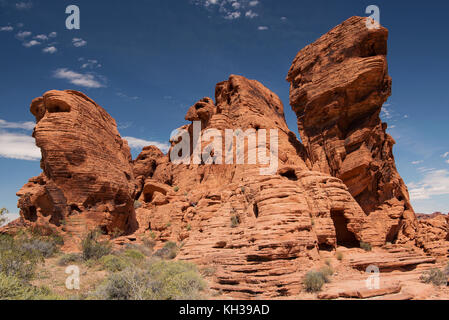 Interesting rock formations in the Valley of Fire State Park. Nevada ...