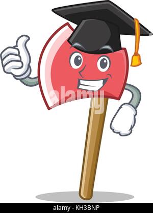 A metal cartoon mascot character graduation concept Stock Vector Image ...