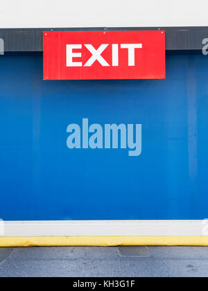 Exit sign in parkade. Calgary Alberta Canada Stock Photo - Alamy
