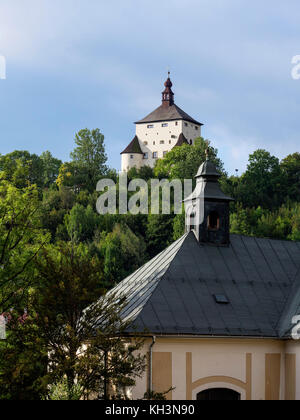 New castle novy zamok and church assumption of Mary in Banska Stavnica ...