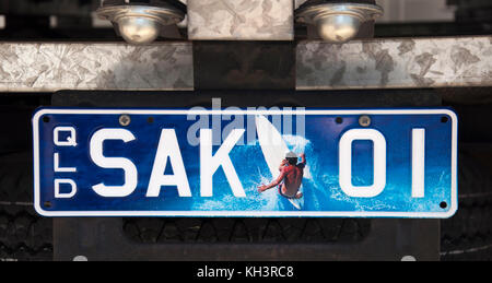 Queensland Number Plate, Australia Stock Photo - Alamy