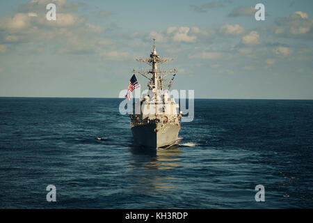 The guided missile destroyer USS Chaffee 90 Seward Alaska Stock Photo ...