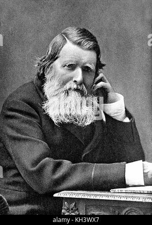This black and white image of John Ruskin, an influential British art ...