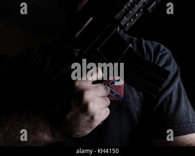 Male holding an Ar-15 assault rifle Stock Photo - Alamy