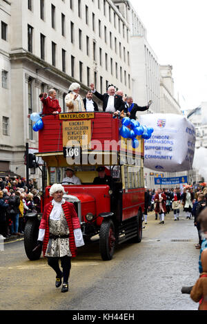 London Freemasons at the Lord Mayor's Show parade in the City of London ...