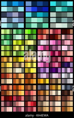 Set of vector palette, modern color schemes and combinations ...