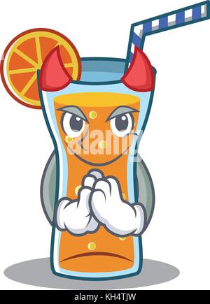 Cartoon fresh cocktail with the devil character Stock Vector Image ...