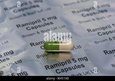 Ramipril capsules for the treatment of high blood pressure Stock Photo ...