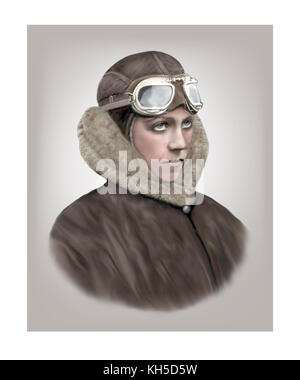 The Female Pilot Stock Photo - Alamy