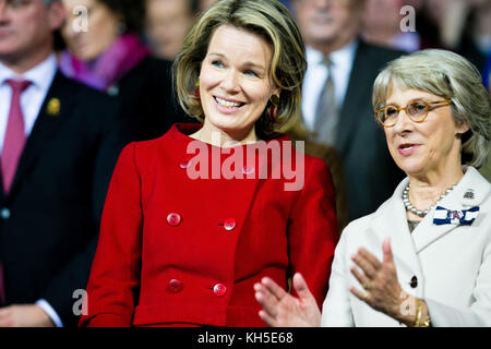 Belgiens Königin Mathilde d’ Udekem d’ Acoz Stock Photo - Alamy