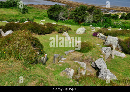 An Iron Age field system at Lands End, Cornwall, UK Stock Photo - Alamy