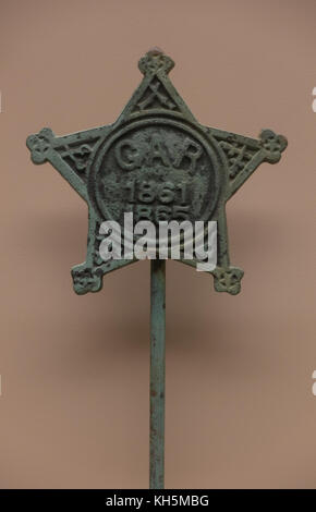 Grand Army of the Republic (G.A.R.) American Civil War grave marker in ...