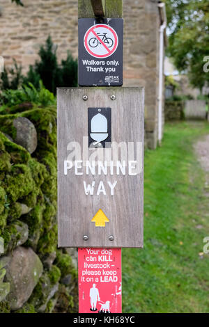 Public Footpath, Information Sign, Edale, Derbyshire Peak District ...