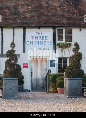 The Three Chimneys Pub Sissinghurst, Kent Stock Photo - Alamy