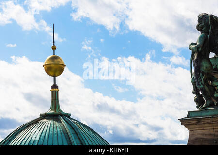 spire and sculpture on roof of Berlin Cathedral Stock Photo - Alamy