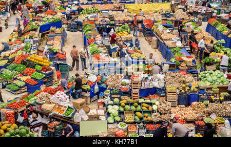 Top view of popular Melike Hatun Bazaar or kadinlar pazari(Women Bazaar ...