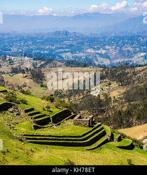 Inca ruin at Cojitambo in Ecuador old Stock Photo - Alamy