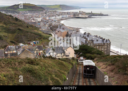 The Aberystwyth Cliff Railway at Constitution Hill, Aberystwyth ...