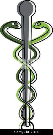 Caduceus Vintage Doctor Medical Snakes Symbol Stock Vector Image & Art ...