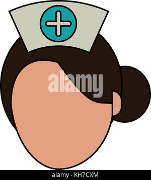 Nurse avatar faceless head vector illustration graphic design Stock ...