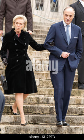 Princess Astrid and Prince Lorenz attending Te Deum at the Saint Michael and Saint Gudula ...