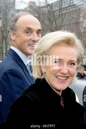 Princess Astrid and Prince Lorenz attending Te Deum at the Saint Michael and Saint Gudula ...