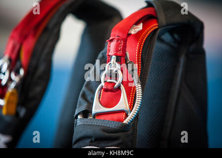 Skydiving rig with three rings Stock Photo - Alamy
