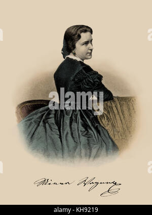 Minna Wagner - portrait of Richard Wagner 's wife. MW, (born Wilhelmine ...