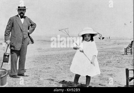 Debussy & daughter Claude Debussy and daughter Chouchou. She died Stock ...