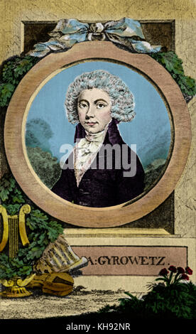 Adalbert (Vojtech) Gyrowetz (Jirovec) - portrait of the Bohemian composer, 20 February 1763 - 19 ...