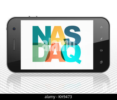 Stock market indexes concept: Smartphone with DJIA on display Stock ...